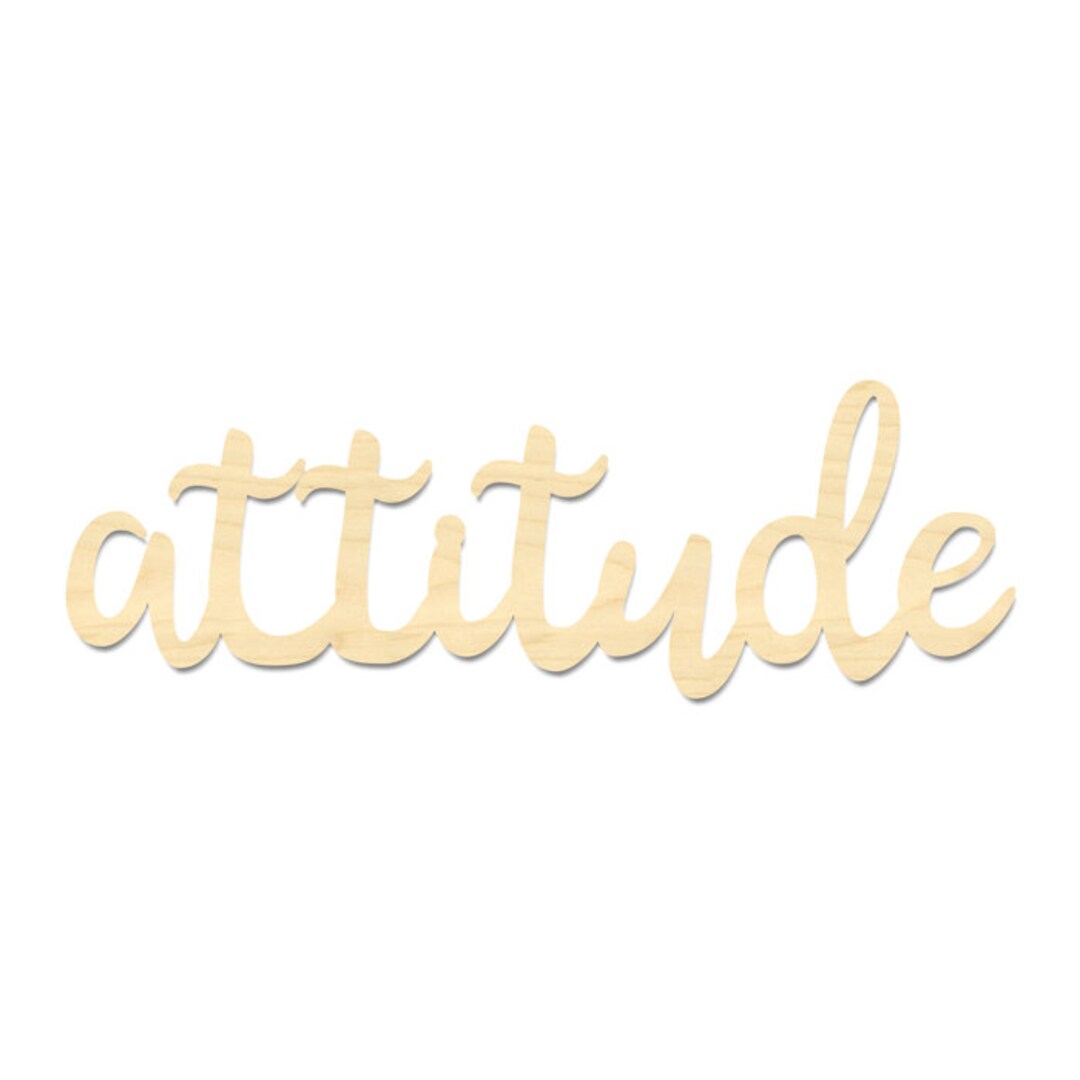 Attitude Sign- Attitude Wording Sign- Attitude Script Wording Sign - Etsy