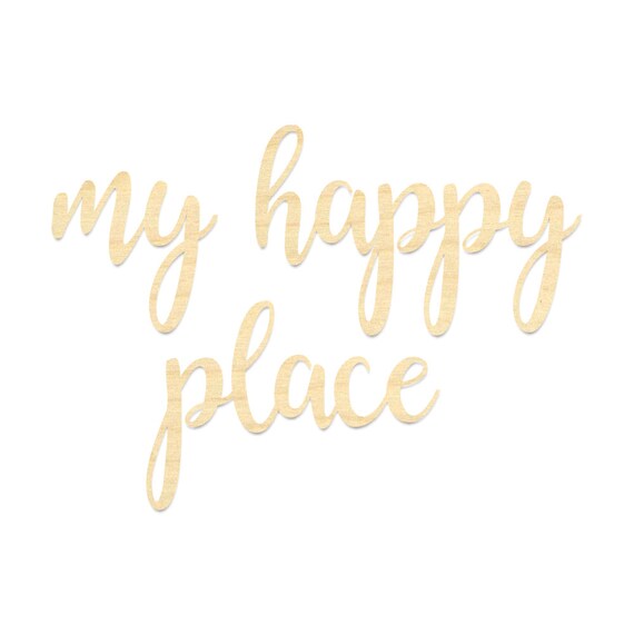 My Happy Place Sign-my Happy Place Wooden Wording - Etsy