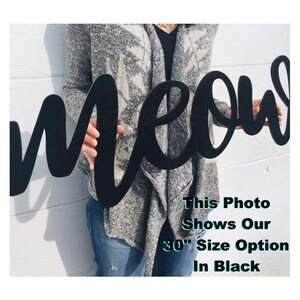 Meow Script Wording- Meow Wording- Meow Sign - Etsy