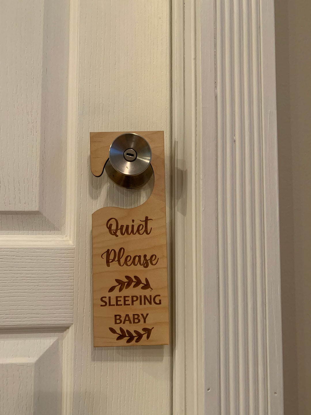 Quiet Please Door Sign- Sleeping Baby Sign- Do Not Knock Sign- Do Not ...
