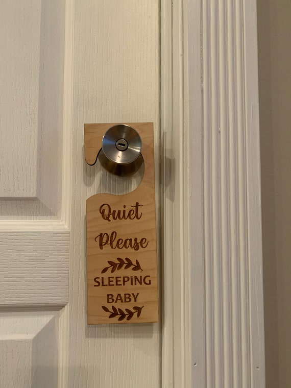 Quiet Please Sleeping Sign