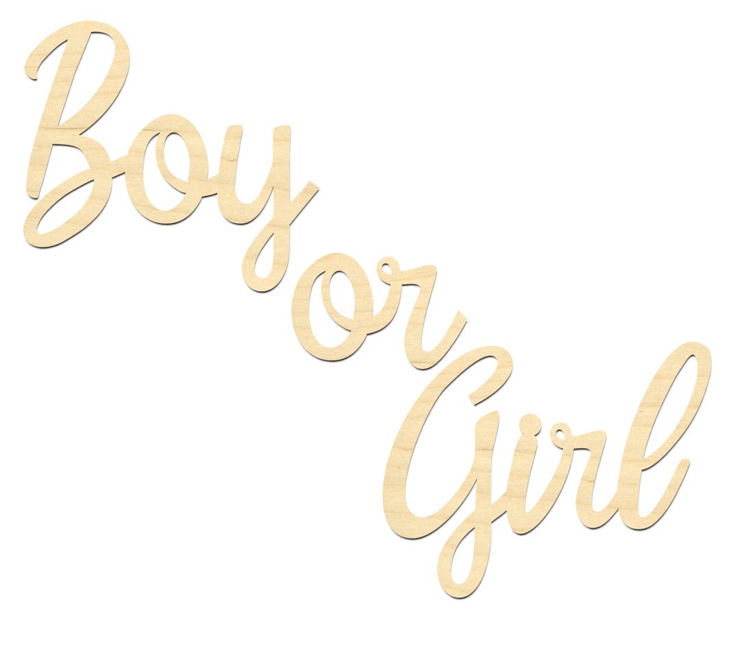 Boy or Girl Sign- Baby Shower Backdrop- Wooden Words - Etsy