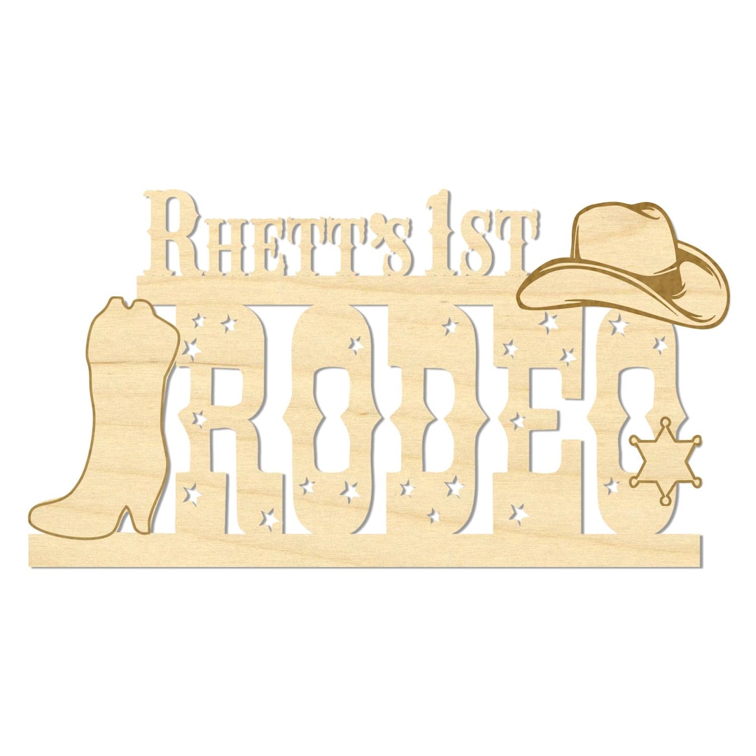 First Rodeo Birthday Sign – Custom Wild West Party Prop - Etsy