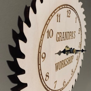 Saw Clock- Custom Workshop Clock- Saw Blade Clock- Wooden Clock - Etsy