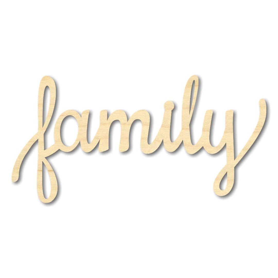 Handcrafted Family Sign- Laser Cut Wooden Family Wording - Etsy