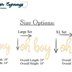Oh Boy Wording Sign- Oh Boy Laser Cut Wording - Etsy