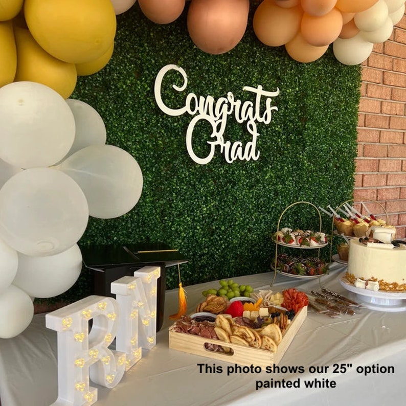 Congrats Grad Sign-congrats Grad Backdrop Sign - Etsy