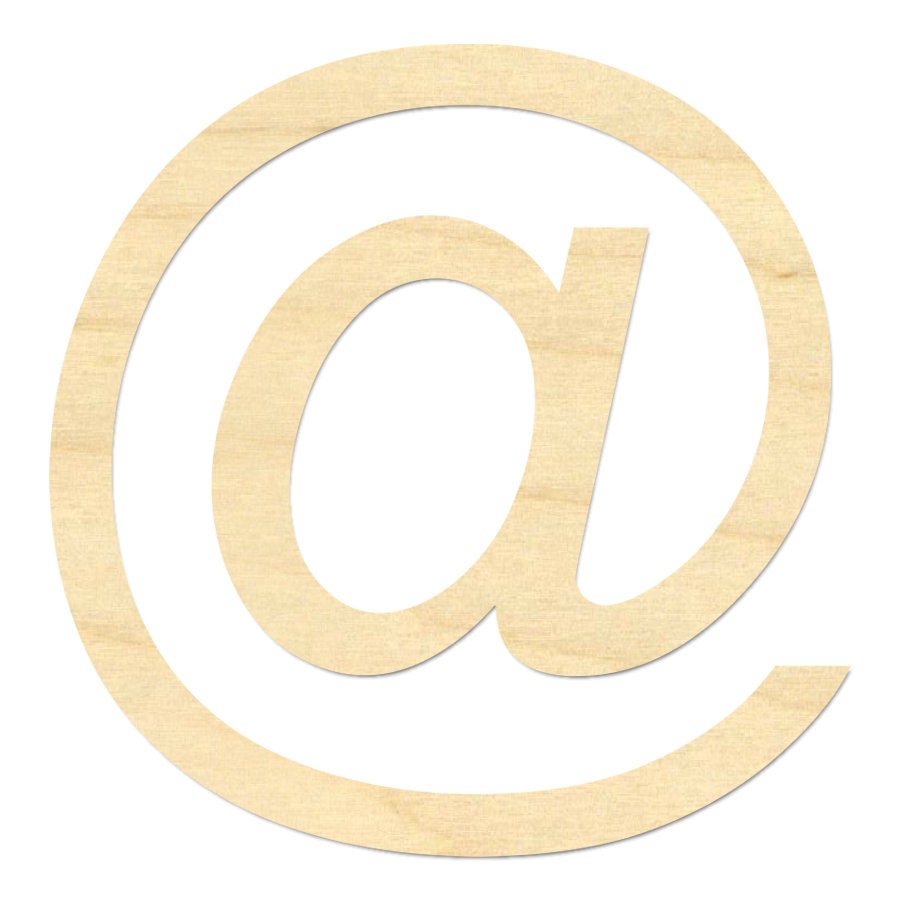 At Symbol Laser Cutout Symbol Sign - Etsy