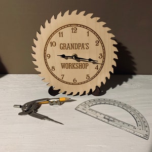 Saw Clock Custom Workshop Clock Saw Blade Clock Wooden Clock Add Your ...