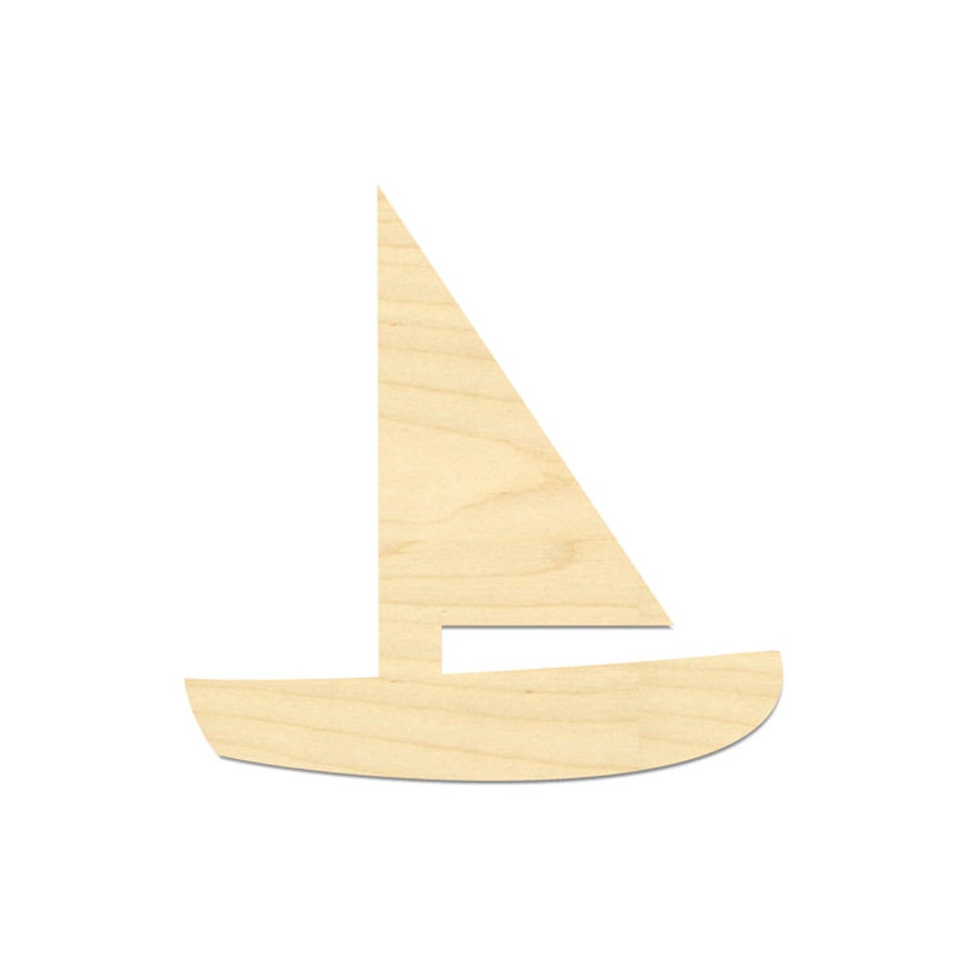 Sailboat Shape- Sailboat Cut Out Shape- Wooden Nautical Ship - Etsy