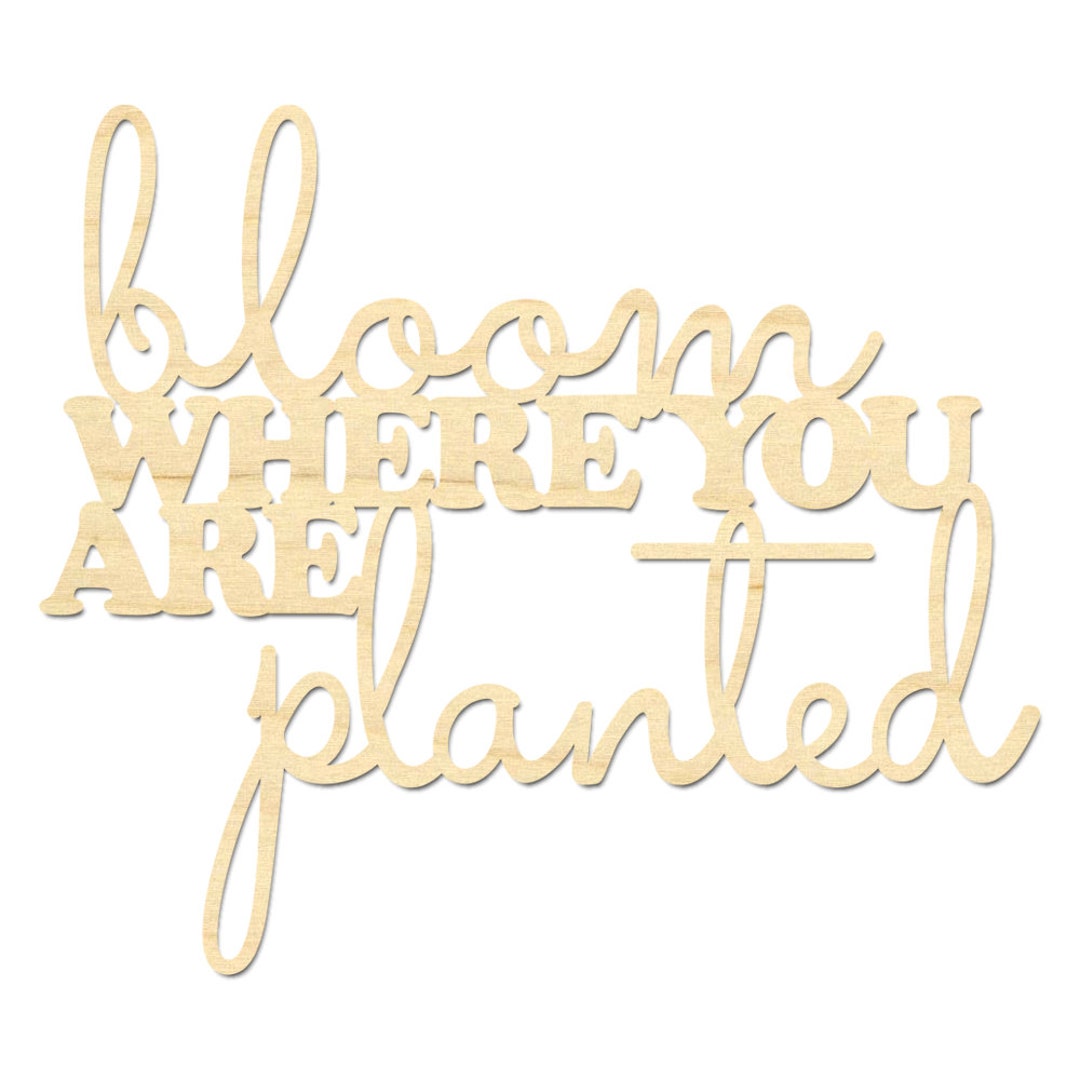 Bloom Where You Are Planted Sign- Wooden Bloom Sign - Etsy