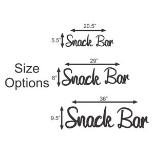 Snack Bar Sign- Wooden Snack Bar Wording - Etsy