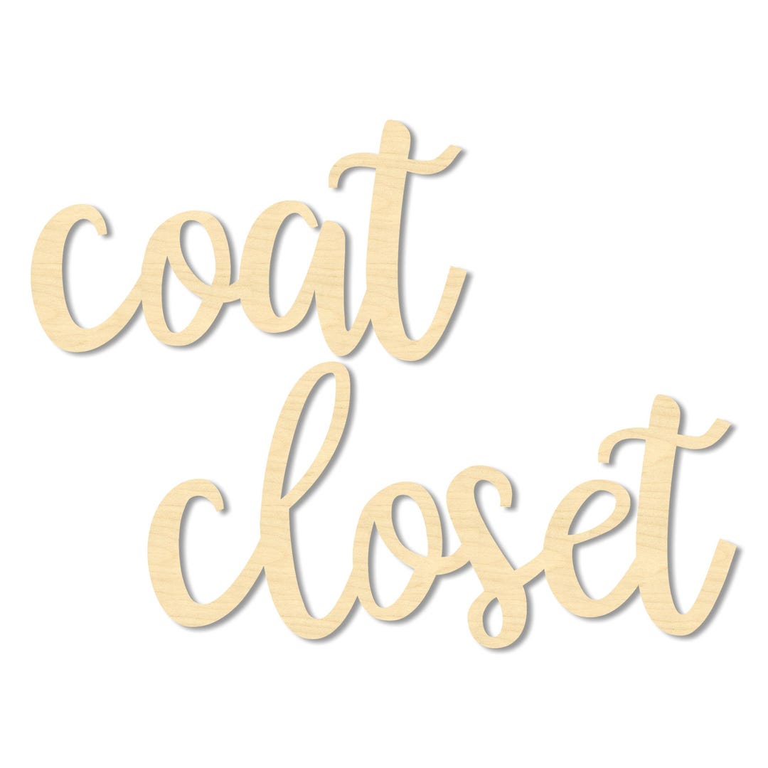 Handmade Wooden Coat Closet Sign – Perfect for Mudroom or Entryway - Etsy