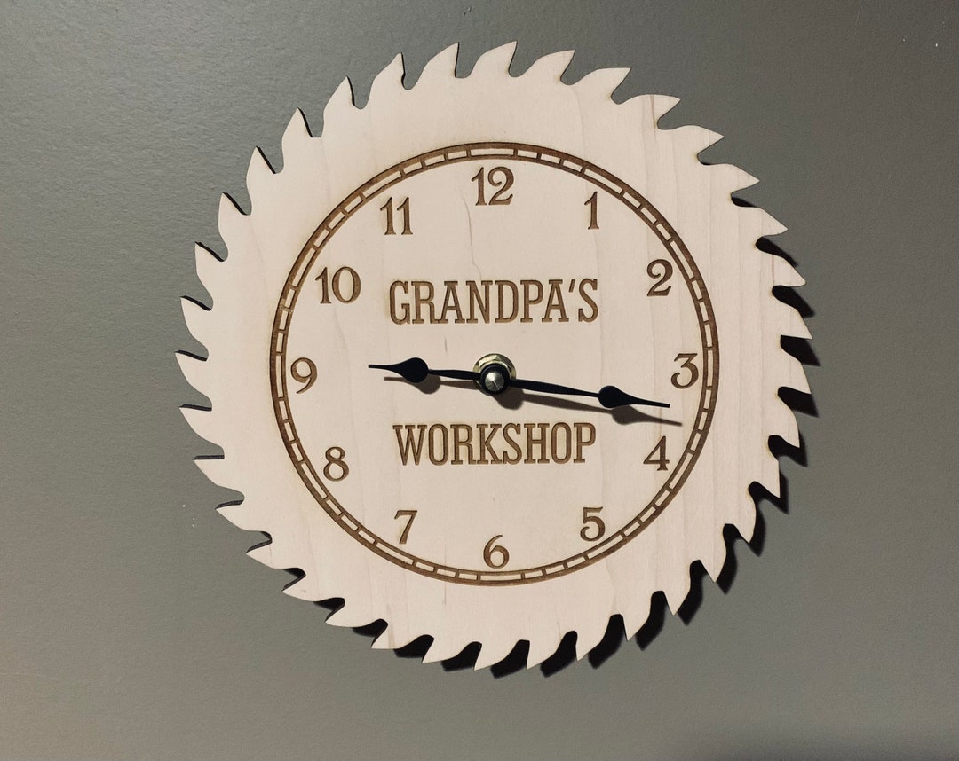 Saw Clock Custom Workshop Clock Saw Blade Clock Wooden - Etsy