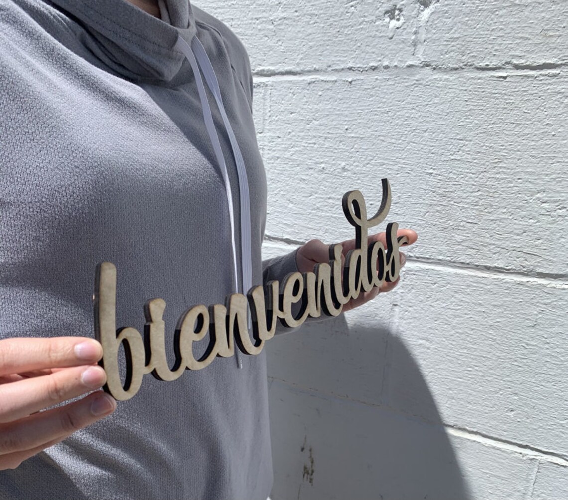 Spanish Welcome Sign Bienvenidos Sign Welcome Wall Sign - Etsy