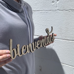 Spanish Welcome Sign- Bienvenidos Sign- Welcome Wall Sign- Welcome Sign ...