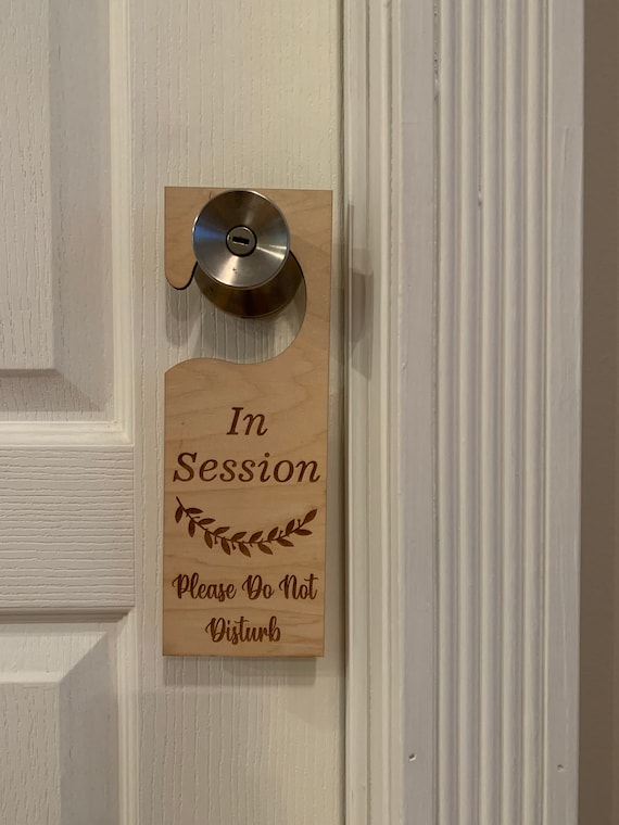 In Session Door Hanger Sign Door Sign Hanger Office Sign Do | Etsy