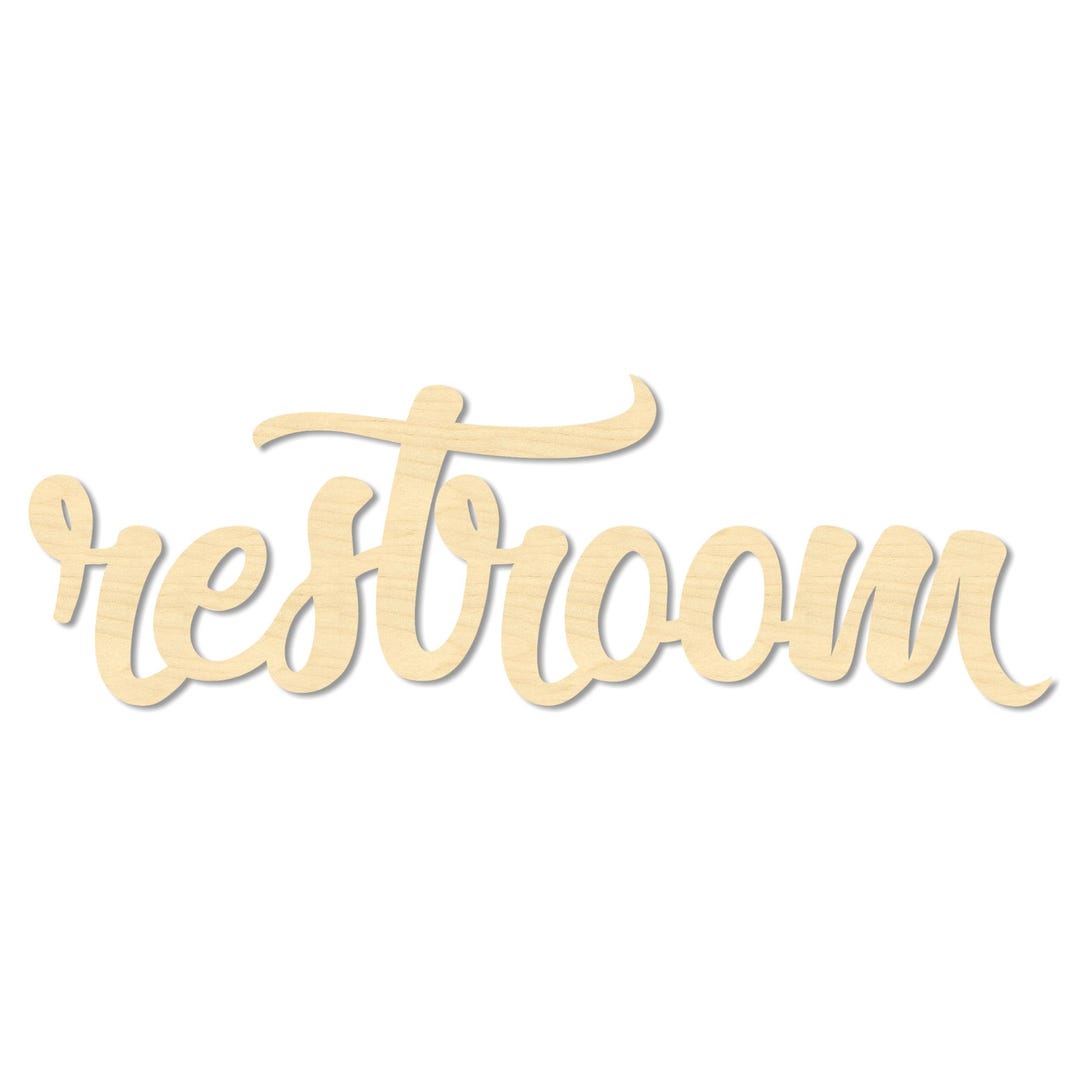 Restroom Sign- Restroom Wording - Etsy