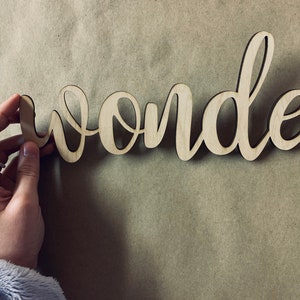 Wonder Sign- Wonder Wall Sign- Wonder Wording Laser Cut Out Sign - Etsy