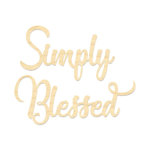 Simply Blessed Wood Sign - Etsy