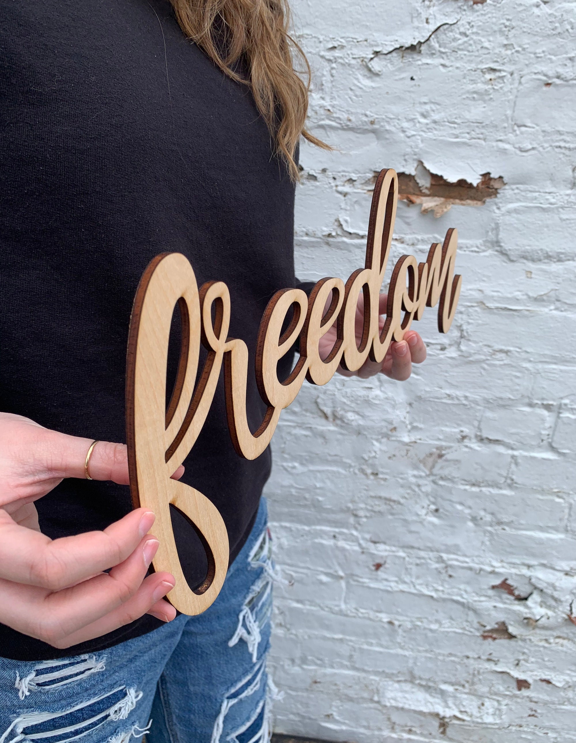 Freedom Laser Cut Wording Freedom Sign - Etsy