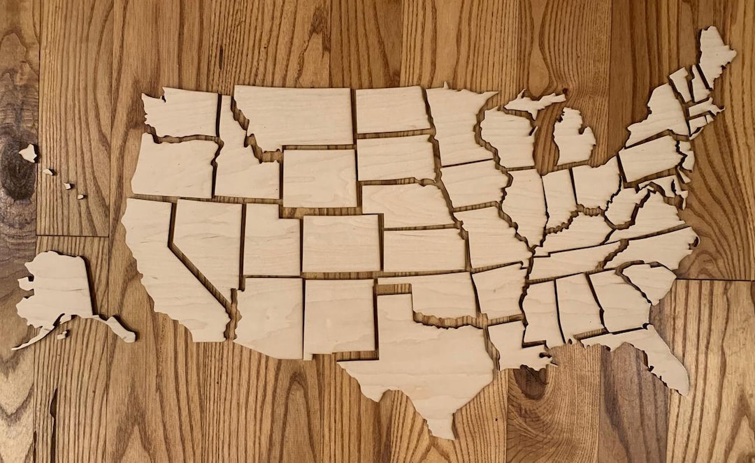 USA Map- 50 Individual States Cutout - Etsy