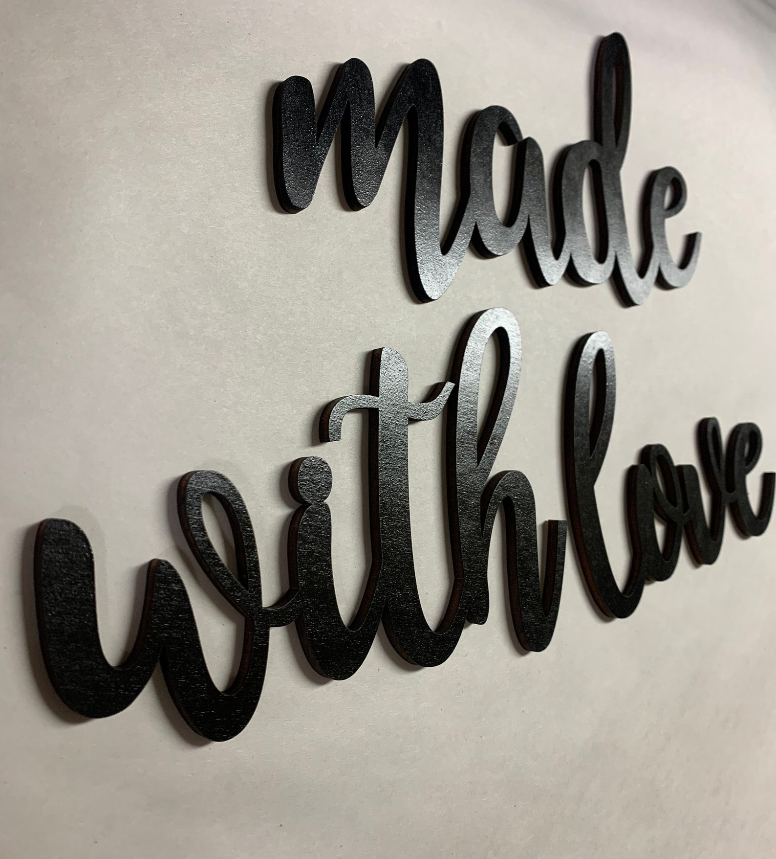 Made With Love Sign- Laser Cut Made With Love Wording- Kitchen Sign - Etsy
