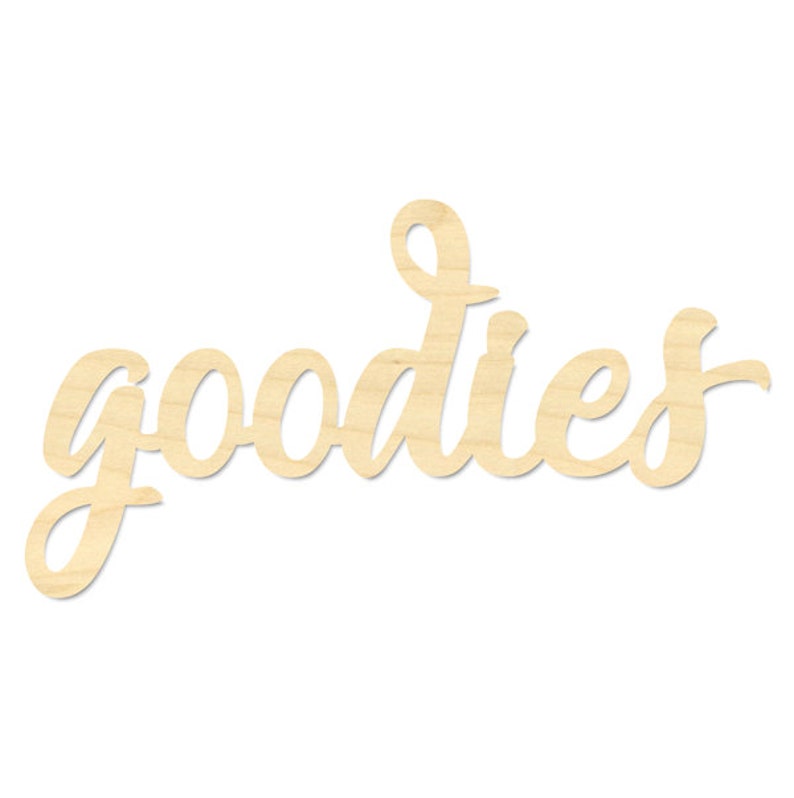 Goodies Laser Cut Sign Goodies Wording Sign - Etsy