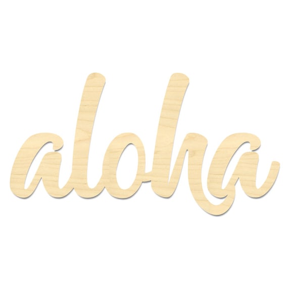 Aloha Sign Aloha Wall Sign Hello Wording Cut Out Sign - Etsy