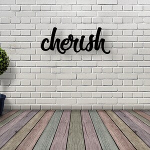 Cherish Sign- Cherish Wall Sign- Cherish Wording Cut Out Sign - Etsy