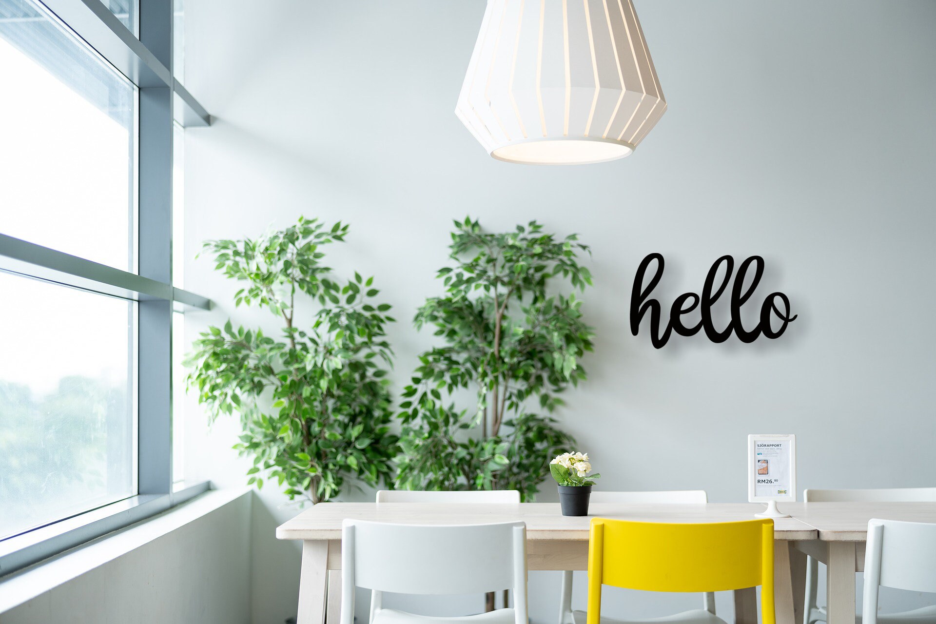 Hello Word Sign Laser Cut Hello Hello - Etsy