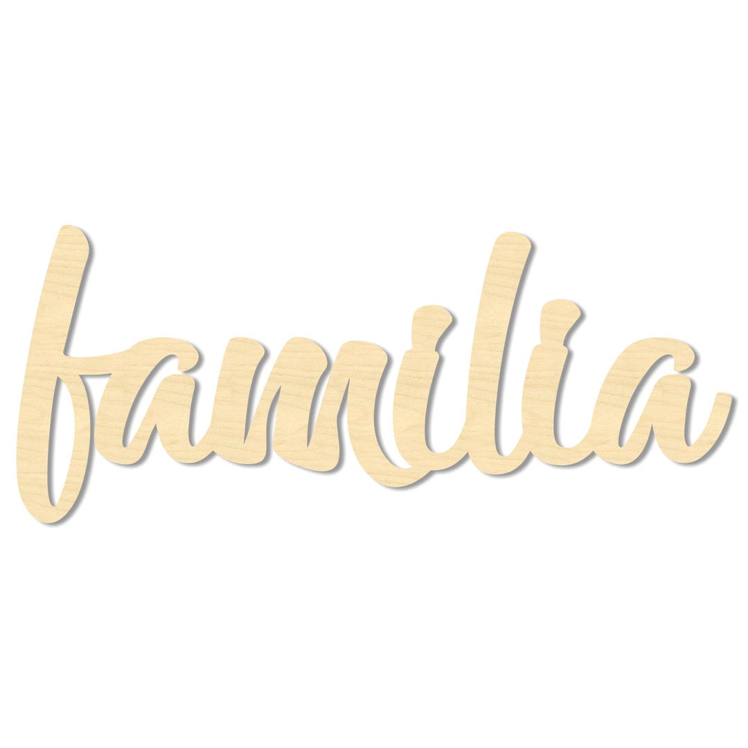 Letrero de madera rústico con el texto Familia: decoración familiar ...