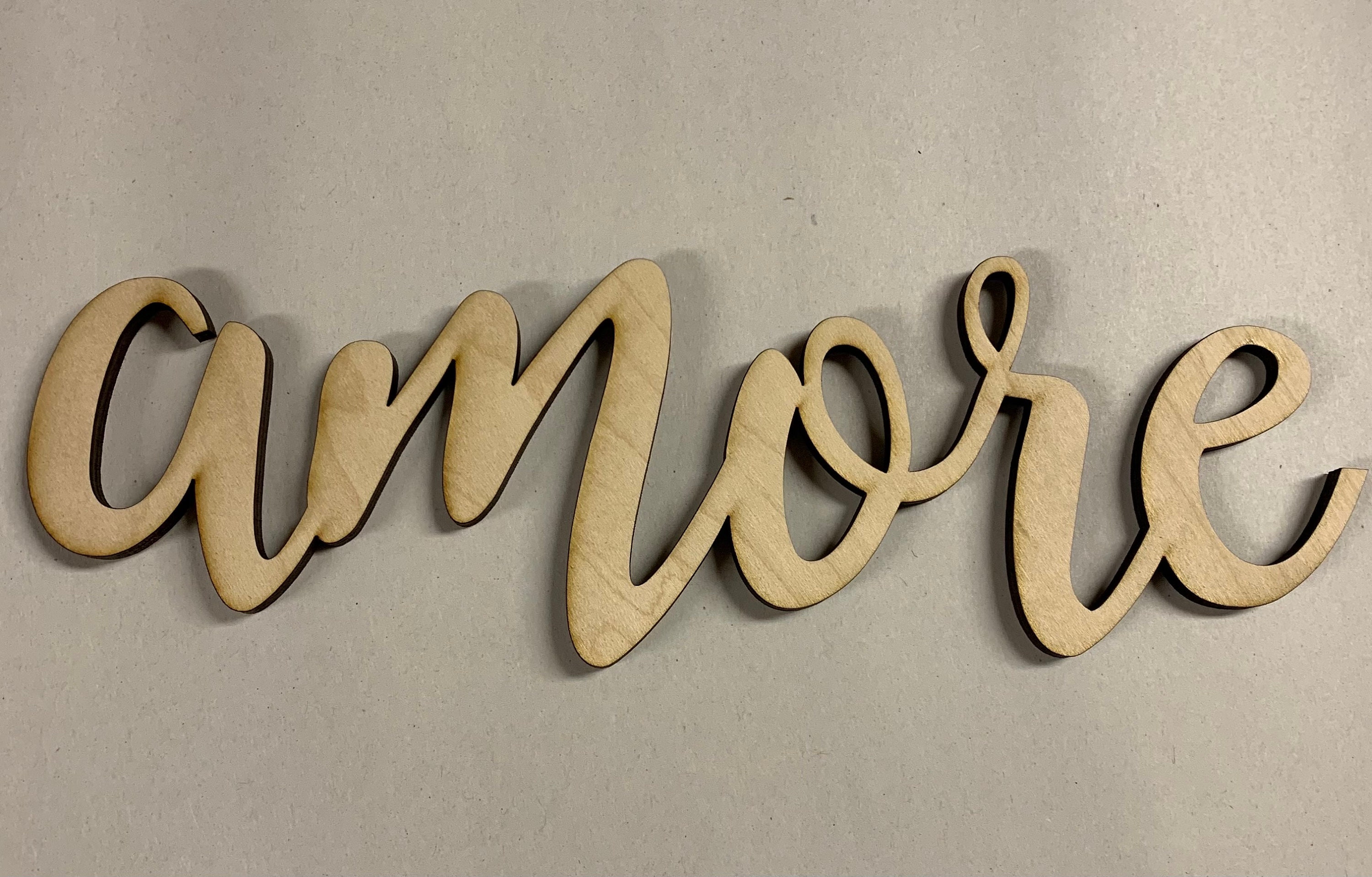 Amore Laser Cut Sign- Italian Love Wording - Etsy
