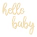 Hello Baby Hello Baby Laser Cut Script Wording - Etsy