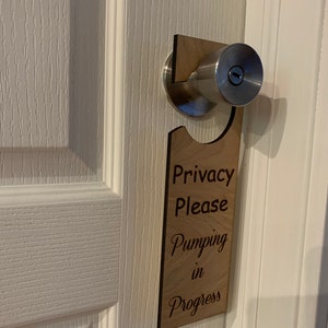 Privacy Please Door Hanger- Breastfeeding Door Hanger- Breast Pumping ...