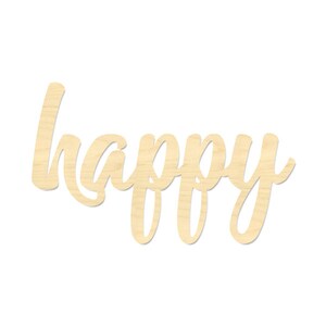 Happy Laser Cut Happy Wording Happy Sign - Etsy