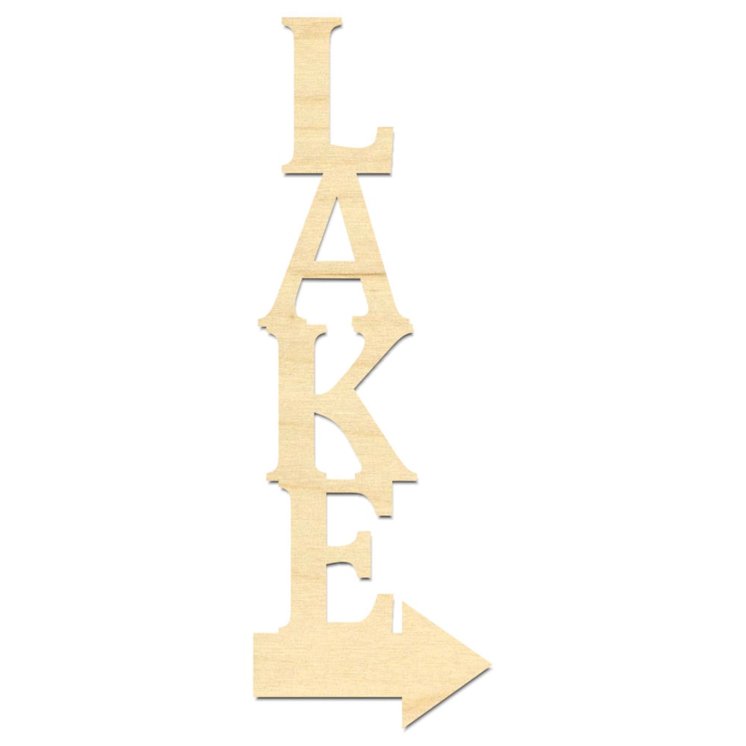 Lake Arrow Sign- Vertical Lake Sign- Wooden Lake Sign - Etsy
