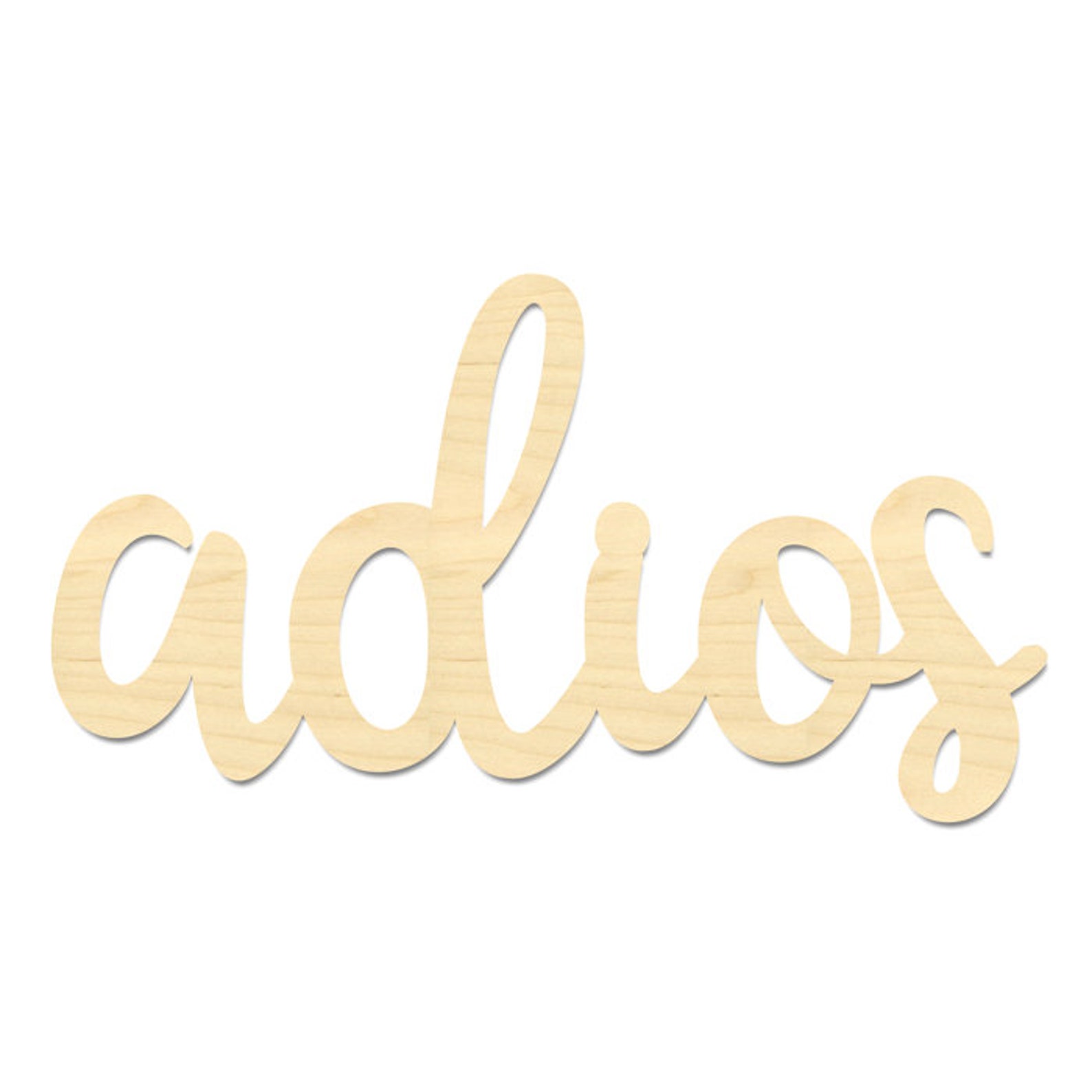 Adios Sign- Spanish Goodbye Sign- Goodbye Sign- Laser Cut Adios Wording ...
