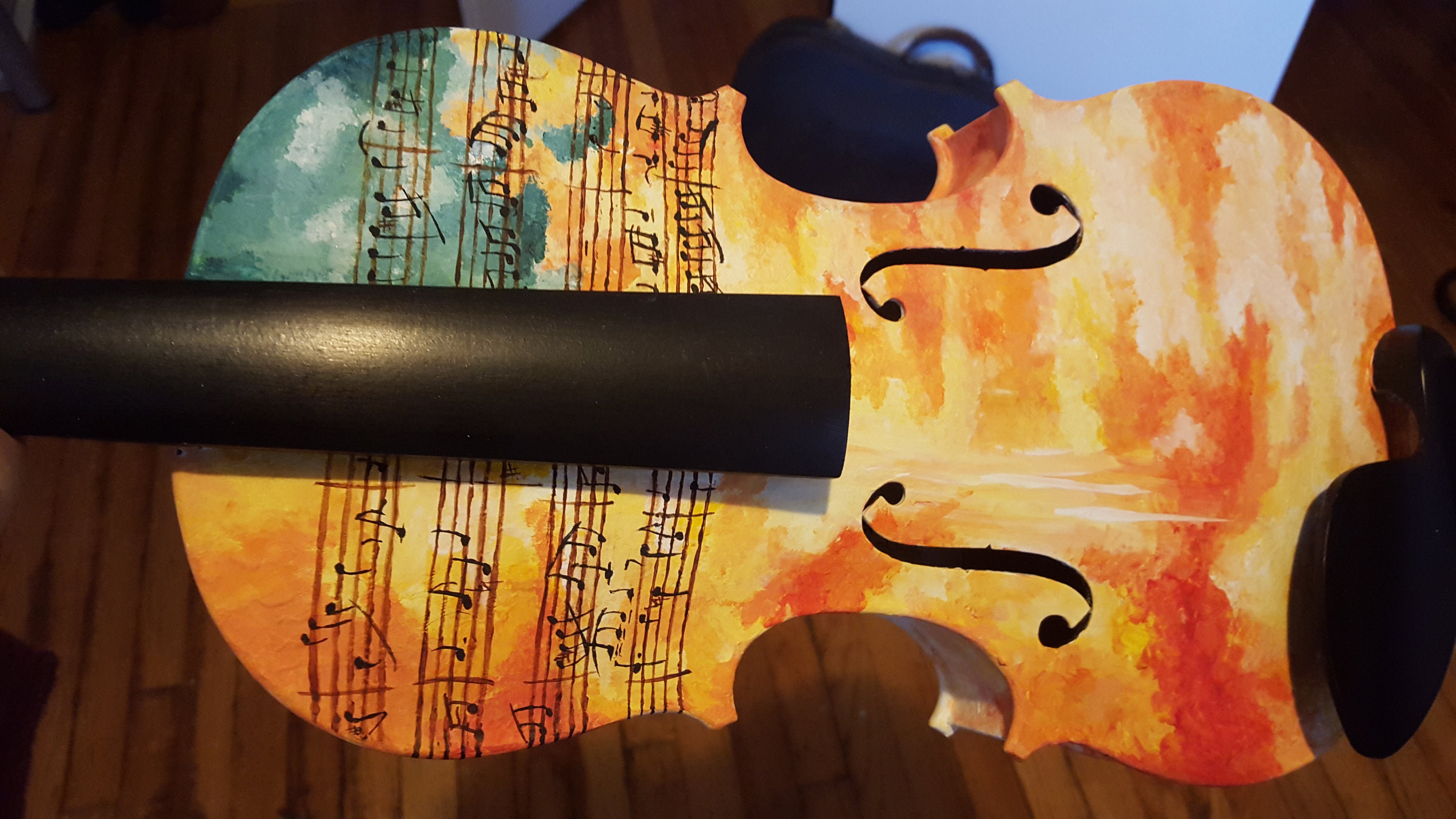 Hand-painted Violin With Mozart Music Notes - Etsy