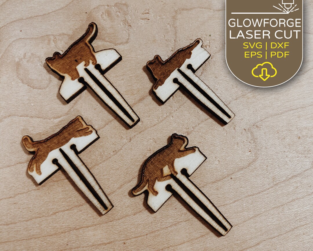 Glowforge Pins SVG Cat Bundle Laser Cut Pin for Glowforge - Etsy