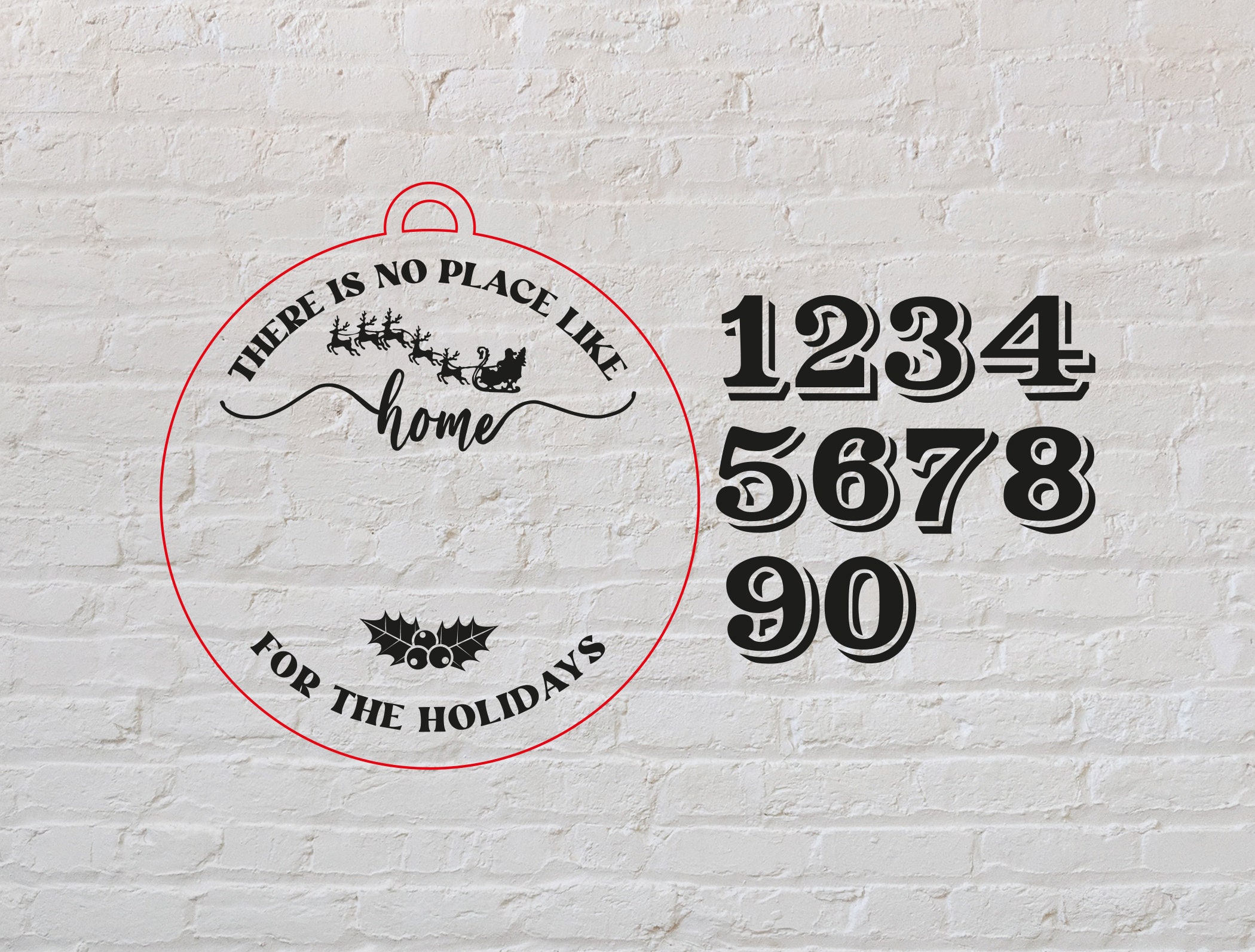 Zip Code Ornament Svg File No Place Like Home for the - Etsy