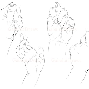 Hand Drawn Hands Vol. 1 // Vector Clip Art // High Resolution Png and ...