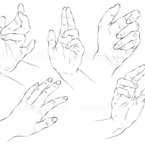 Hand Drawn Hands Vol. 1 // Vector Clip Art // High Resolution Png and ...