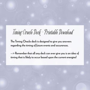 Printable Timing Oracle Deck. Digital Oracle Deck, Downloadable Oracle ...