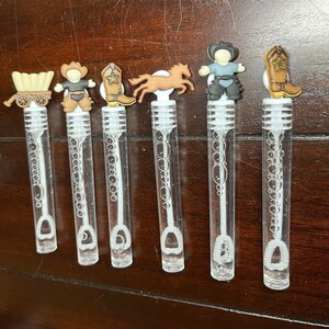 Cowboy Bubble Favor Wand Tube Country Wild West Western First Rodeo ...