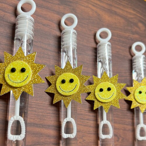 Sunshine Bubble Favor Sparkly Suns Favor Party Favor Our | Etsy