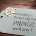 Prince Tags, Prince Baby Shower Tags, Silver Crown Tags, Thanks for ...