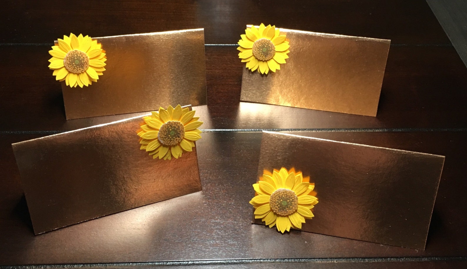 Autumn Wedding Place Cards Sunflower Fall Placecards Seat | Etsy