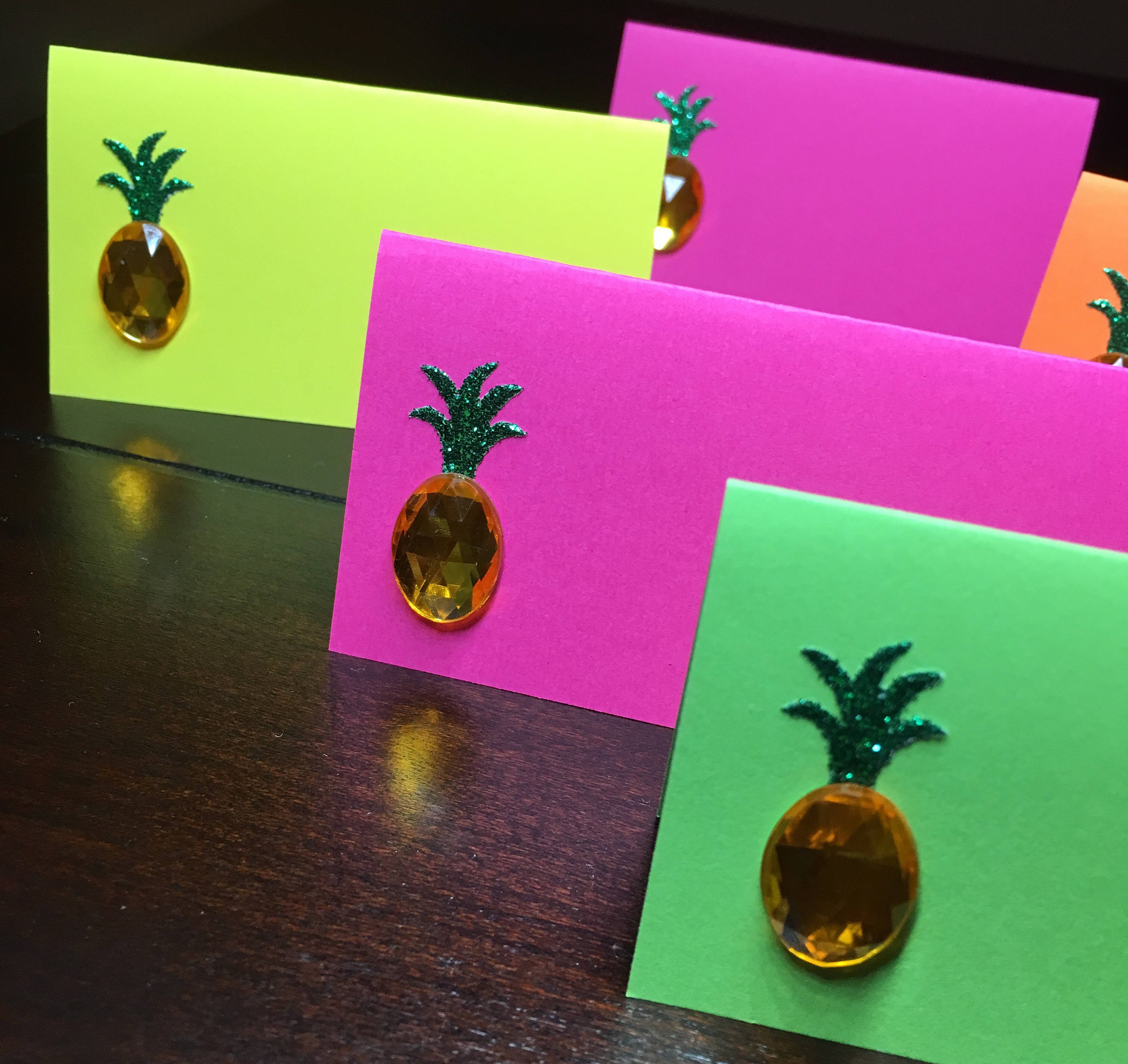 Pineapple Placecards, Tropical Place Cards, Seat Cards, Escort Cards ...