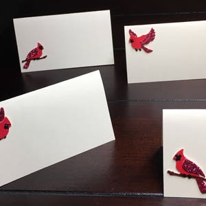 Cardinal Place Cards, Christmas Cardinal Escort Cards, Placecards, Bird ...